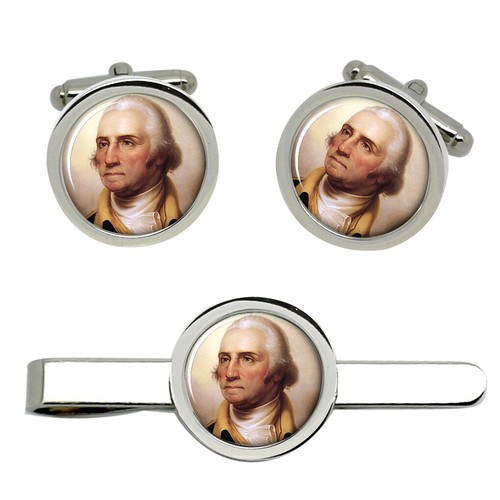 George Washington Cufflinks and Tie Clip Set | eBay
