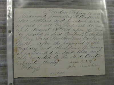 Lot Of 6 Antique 1800s Hand Written Letters & Receipts, Wills ...