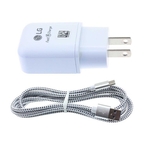 LG V60 ThinQ - 18W Fast Home Charger 6ft USB-C Cable Power Adapter QC3 ...