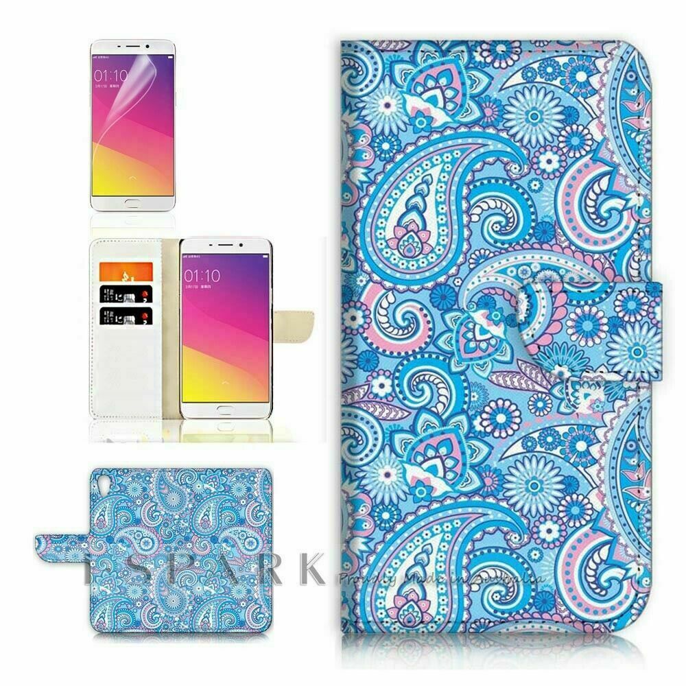 Abstract Pattern Phone Wallet Case Cover For Optus X Pro 2 / ZTE P652 ...