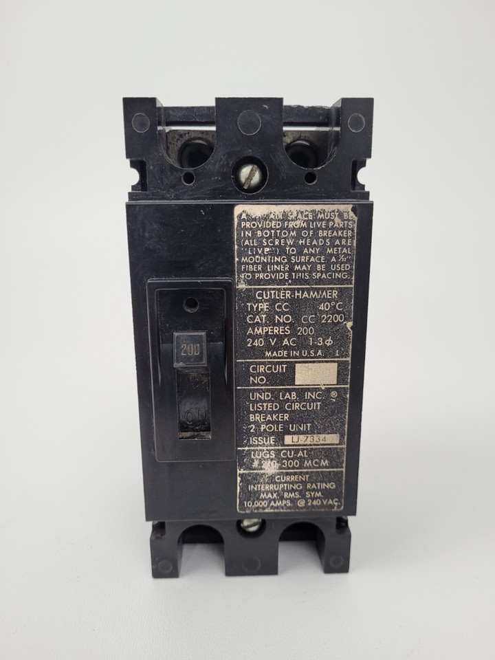 CC2200 Cutler Hammer 200 Amp 240V Circuit Breaker *NEXT DAY OPTION* | eBay