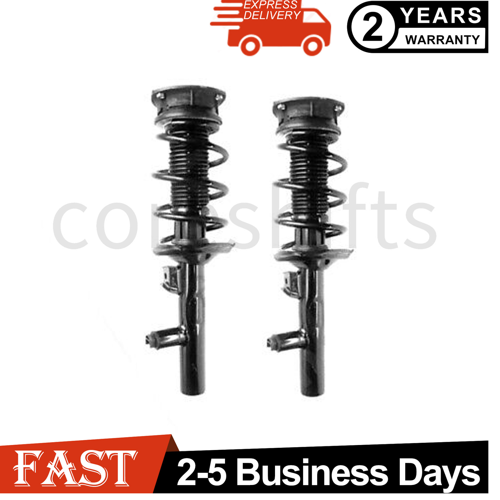 2x Front Shock Strut Assys w/Electric Fit VW Passat B8 Golf 7 VII MK7 ...