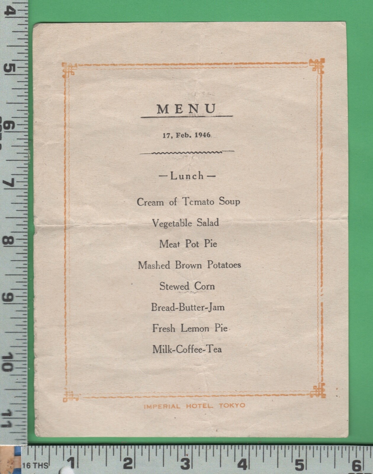 D439 Imperial Hotel Tokyo Japan (3) 1946 restaurant oriental food menus ...