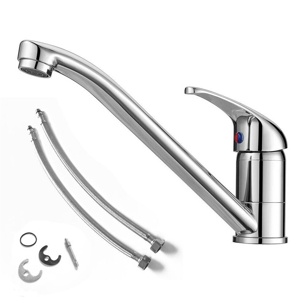 Sink Mixer Taps Swivel Spout Single Lever Tap Mono Chrome Faucet Modern ...