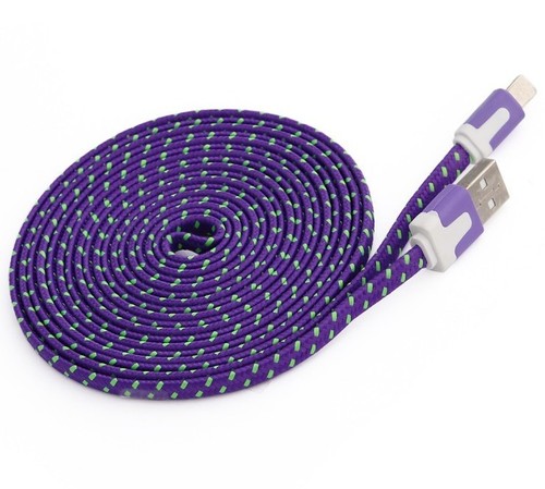 Purple Long 3M USB Cable for iPhone14 13 12 XR Se 11 Data Charger ...