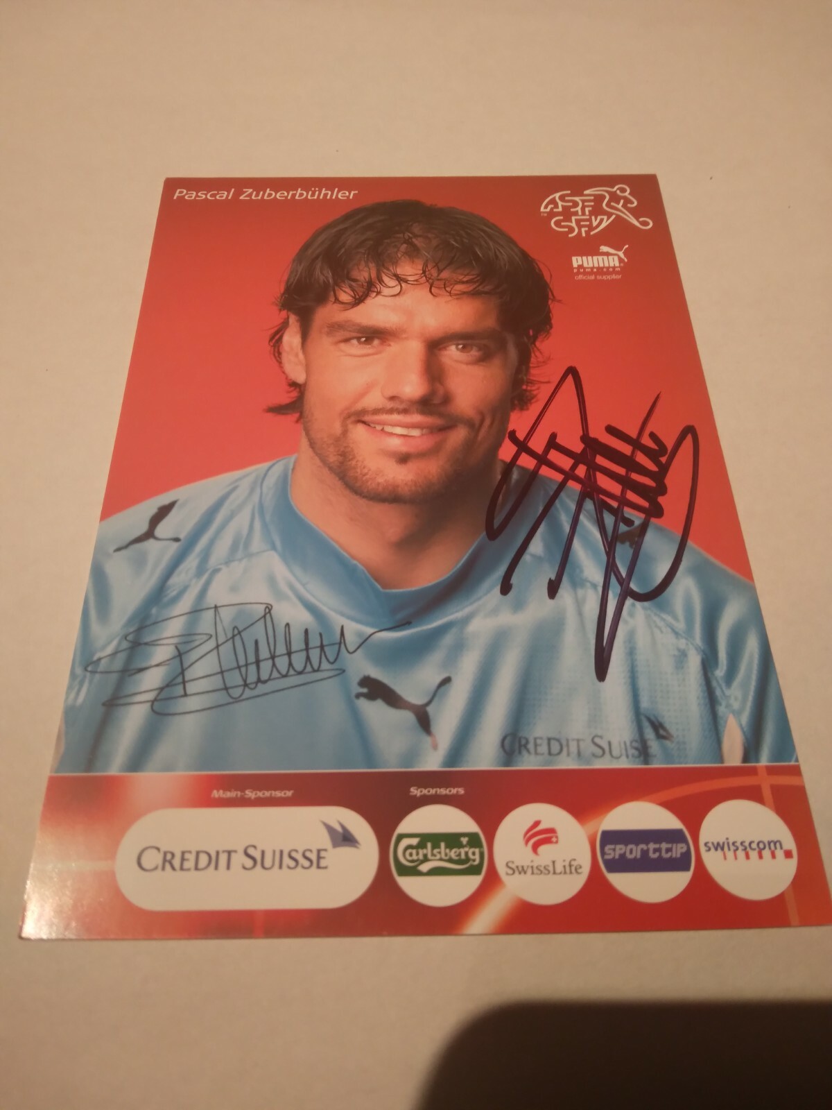 Signierte AK Pascal Zuberbühler Schweiz NEU | eBay