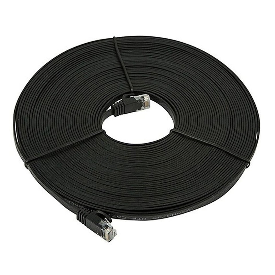 50FT Flat Cat5e RJ45 Network LAN Ethernet UTP Patch Cable Cord Copper ...
