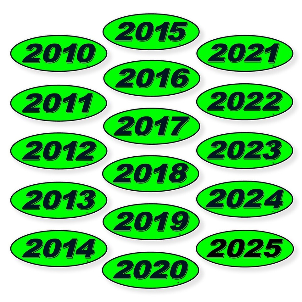 Versa-Tags Windshield Oval Model Year Car Dealer Vinyl Stickers | eBay