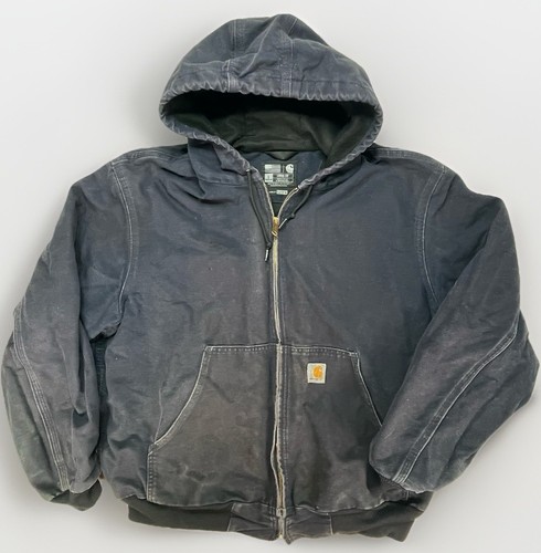 Vintage Carhartt Jacket Hooded J131 DNY Large Duck Canvas J130 Fader ...