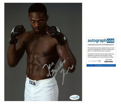 Jon 'Bones' Jones AUTOGRAPH Signed UFC Fighting MMA Champ 8x10 Photo ...