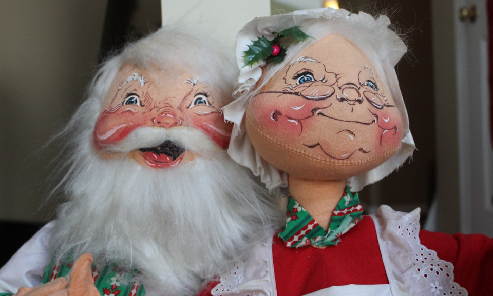 Annalee 1983 Large 30" Mr & Mrs Santa Claus Christmas Dolls USA - VGUC ...