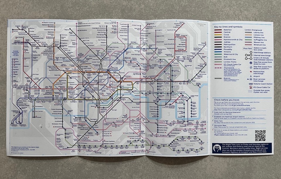 NEW! Overground Lines (3x) TFL London Underground Tube Map July 2025 ...