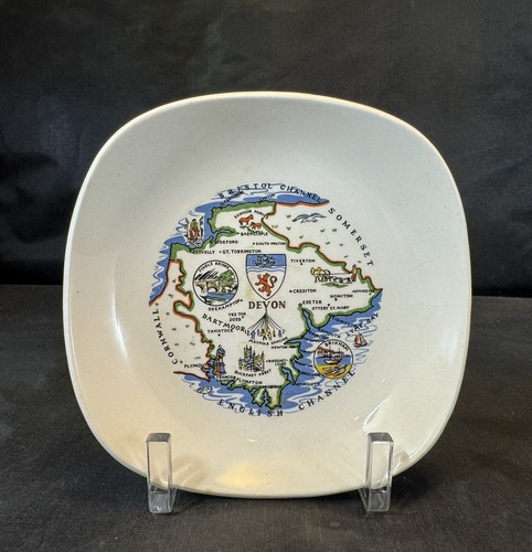 Map Of Devon Plate/ Small 5” For Trinkets | eBay