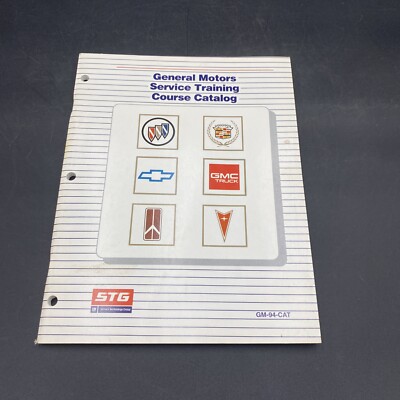 1994 General Motors STG GM Service Training Course Catalog Guide GM-94 ...