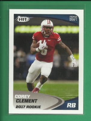 Corey Clement RC 2017 Sage HIT Premier Draft Rookie Card # 1 Eagles ...