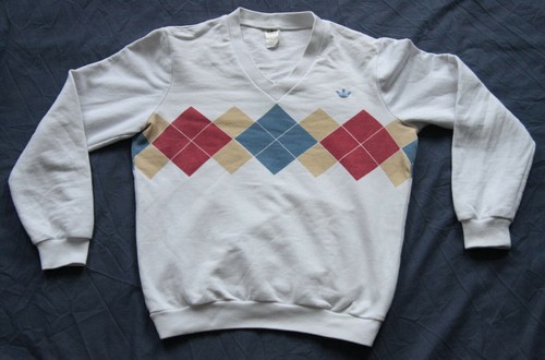 ADIDAS Ivan Lendl Vintage Retro Pullover Sweater Sweatshirt Argyle 80s ...