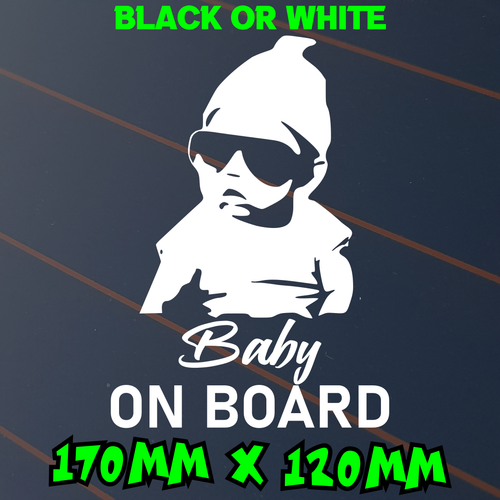 Baby On Board Sticker Car Decal Hangover Little Child Sign Mum Kid ...