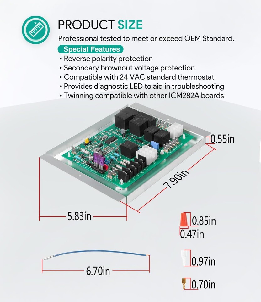 903106 G6 Furnace Control Board ICM2805A for Nordyne Miller Intertherm ...