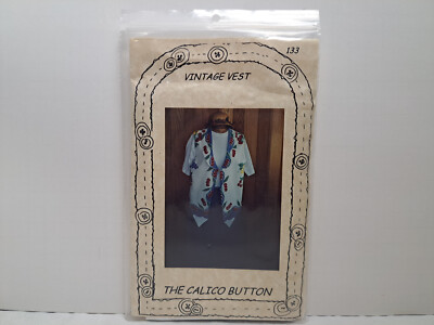 The Calico Button Pattern - Vintage Vest (Sz S-L) #133 - Uncut | eBay