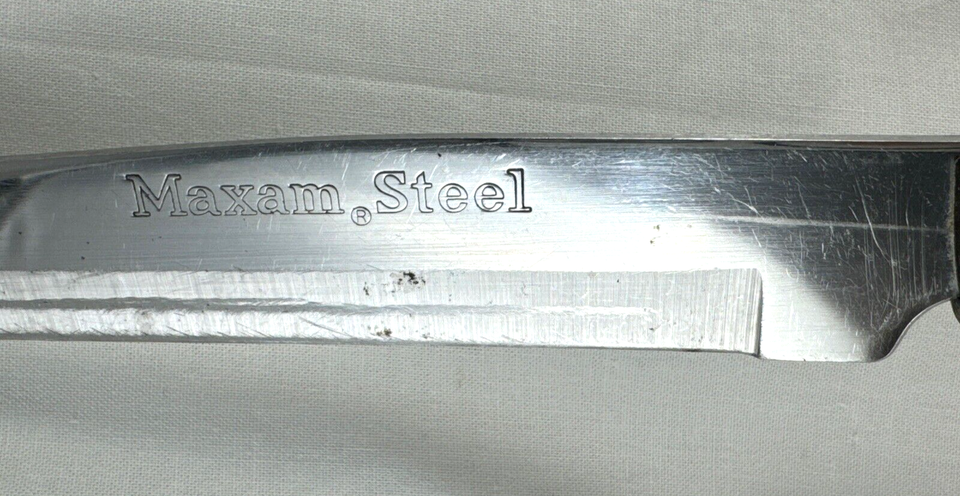 Vintage Maxam Knife Stainless Steel; Wood Handles 13" Long Japan | eBay