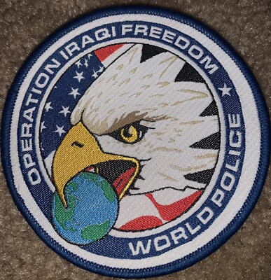 Operation Iraqi Freedom “Team America World Police” 4” Morale Patch | eBay