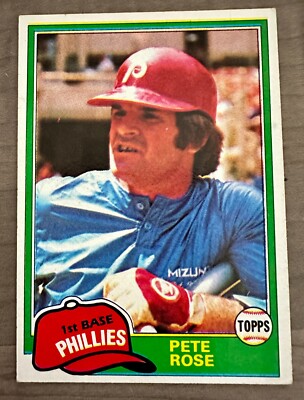 1981 Topps #180 - Pete Rose - Philadelphia Phillies - NM/MT - | eBay