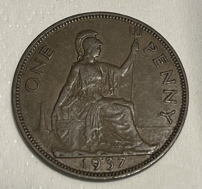 1937 British One Penny Large Copper Georgivs VI | eBay UK