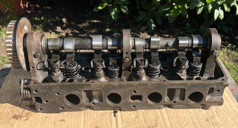 Ford Pinto 2.0 Cylinder head, C/W cam spray bar and valves. Vernier ...