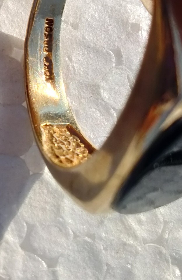 vintage Men's Gold Onyx 10KP DAWSON Ring | eBay