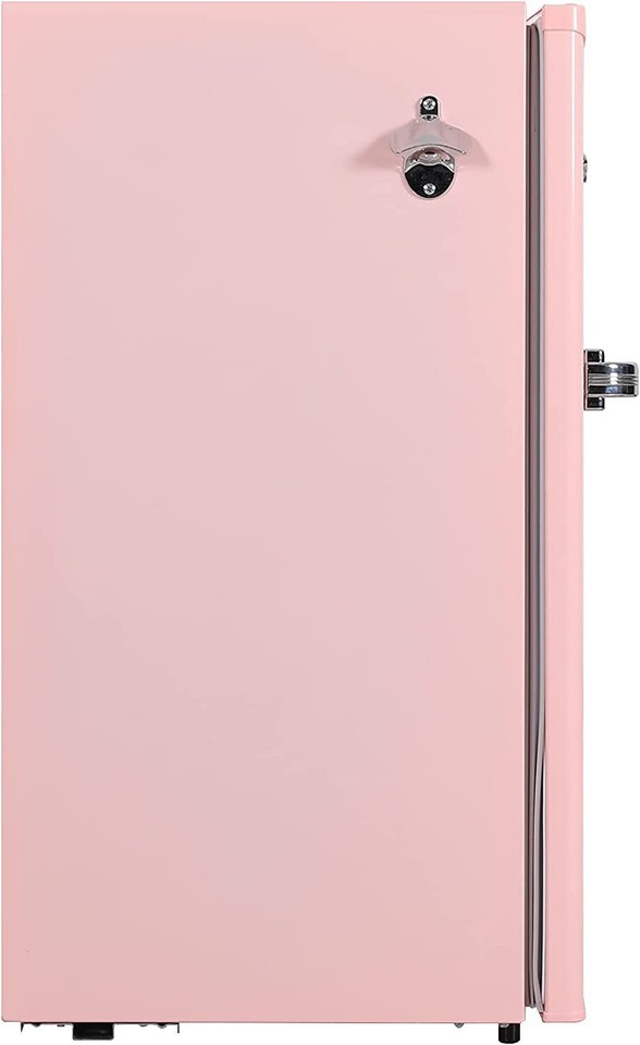Retro Pink Mini Fridge Freezer 3.2 cu ft Girls Dorm Office Compact ...