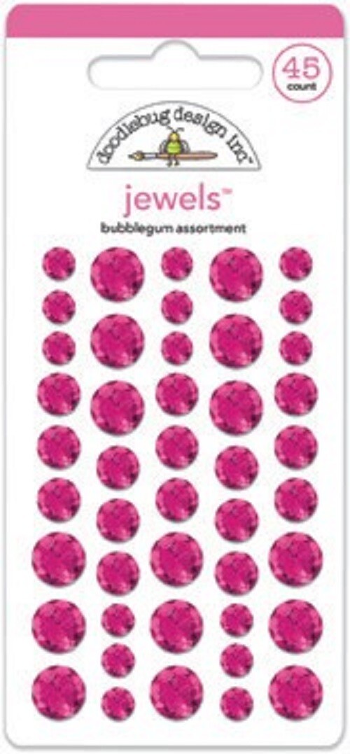 Crafts Doodlebug Sticky Back Jewels Gems Large Small Bubblegum Pink | eBay