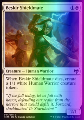 MTG Magic the Gathering Beskir Shieldmate (4/551) Kaldheim LP FOIL | eBay