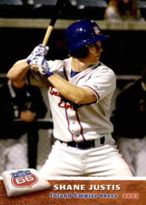 2007 Inland Empire 66ers Grandstand #19 Shane Justis Baltimore Maryland ...