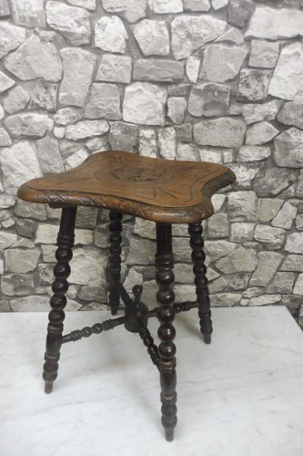 Beautiful Antique Stool Antique oak wood Stool 19th century | eBay