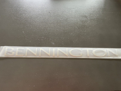 NEW OEM BENNINGTON PLASTIC STICK ON 20" WIDE X 1.42" HIGH SILVER ...