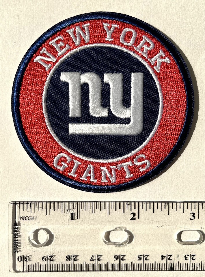 NEW YORK GIANTS EMBROIDERED IRON ON PATCH 3” DIAMETER - FREE SHIPPING ...