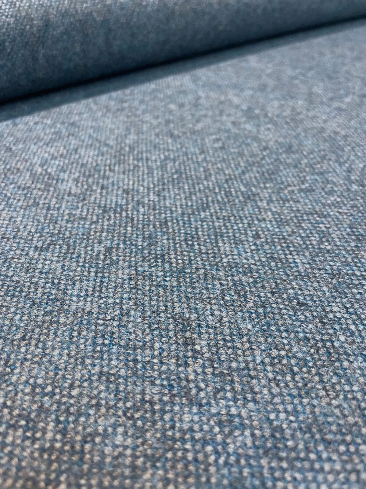 4.375 yards Maharam Beck Astute Blue & Gray Woven Wool Blend Upholstery ...