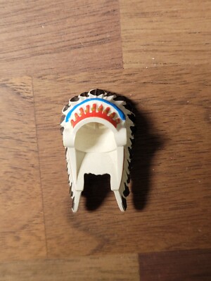 LEGO White Headdress Indian w Colored Feathers Western Mini Figure ...