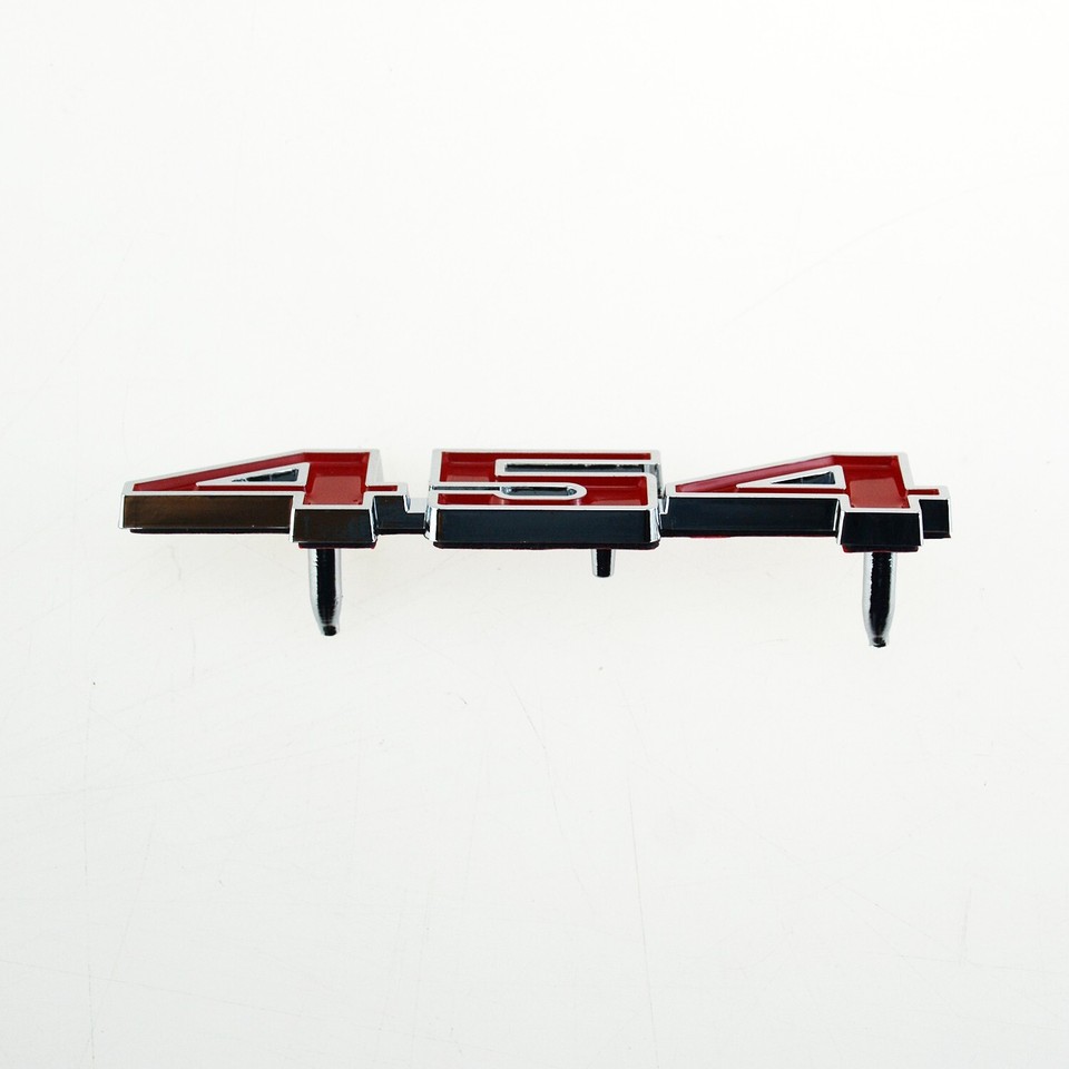 2Pc Red Chrome 1970-1974 SS 454 Chevelle El Camino 454 Fender Badges ...