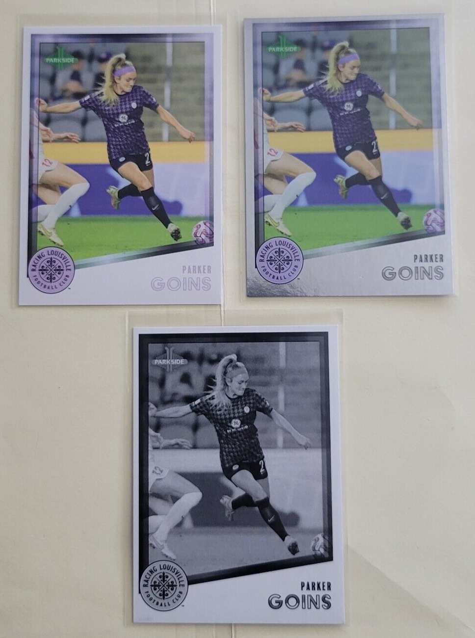 2023 PARKSIDE NWSL VOL 2 PARKER GOINS BASE FOIL BLACK & WHITE #287 3 ...