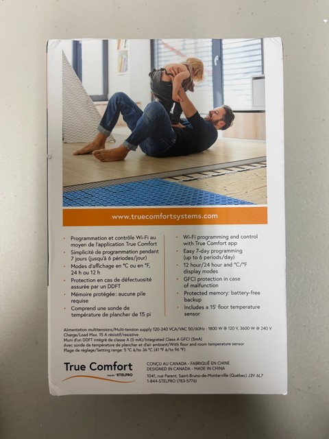 True Comfort PS120/240WF WiFi Programmable Floor Heating Thermostat ...