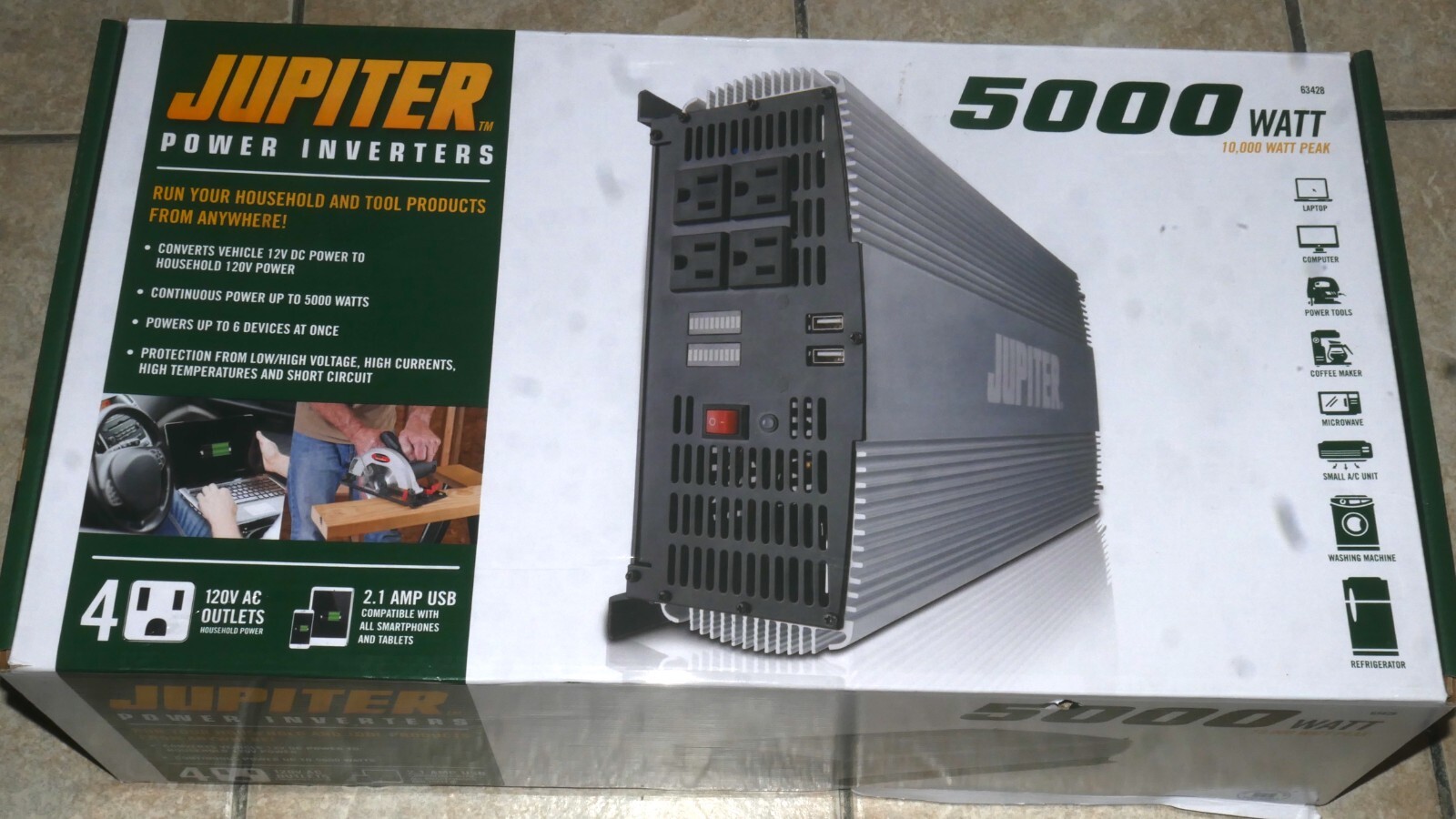 Jupiter 57334 120VAC 5000W Power Inverter - Silver for sale online | eBay