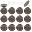 12 Round Star Leather Tacks Upholstery Framing Nails Antique Silver 1 1 ...