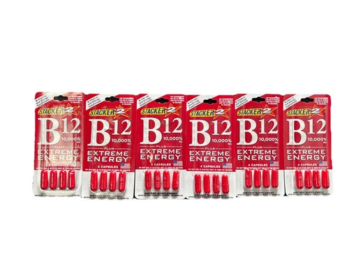 Stacker B-12 Vitamins 10,000% Plus Extreme Energy 6 Packs | eBay
