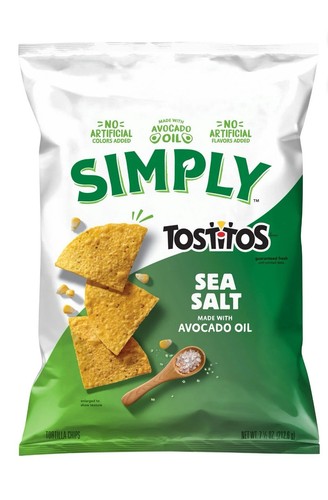 🟠 New Exclusive Simply Tostitos Sea Salt Avocado Oil Tortilla Corn ...