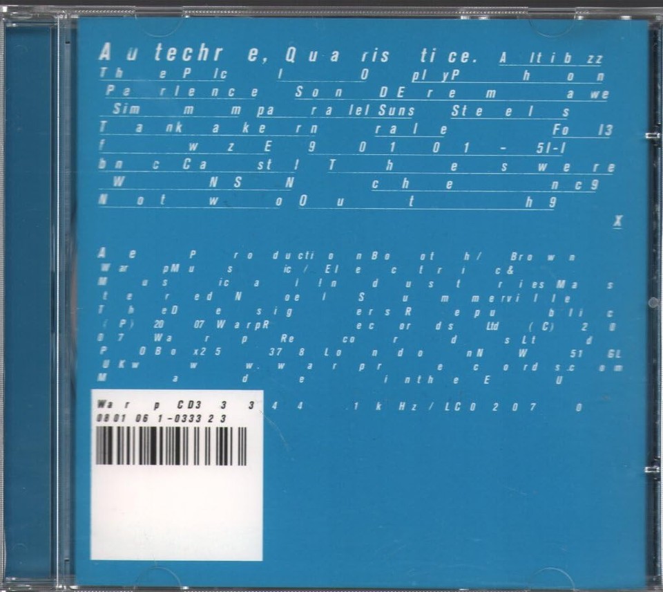 Autechre - Quaristice [CD] | eBay