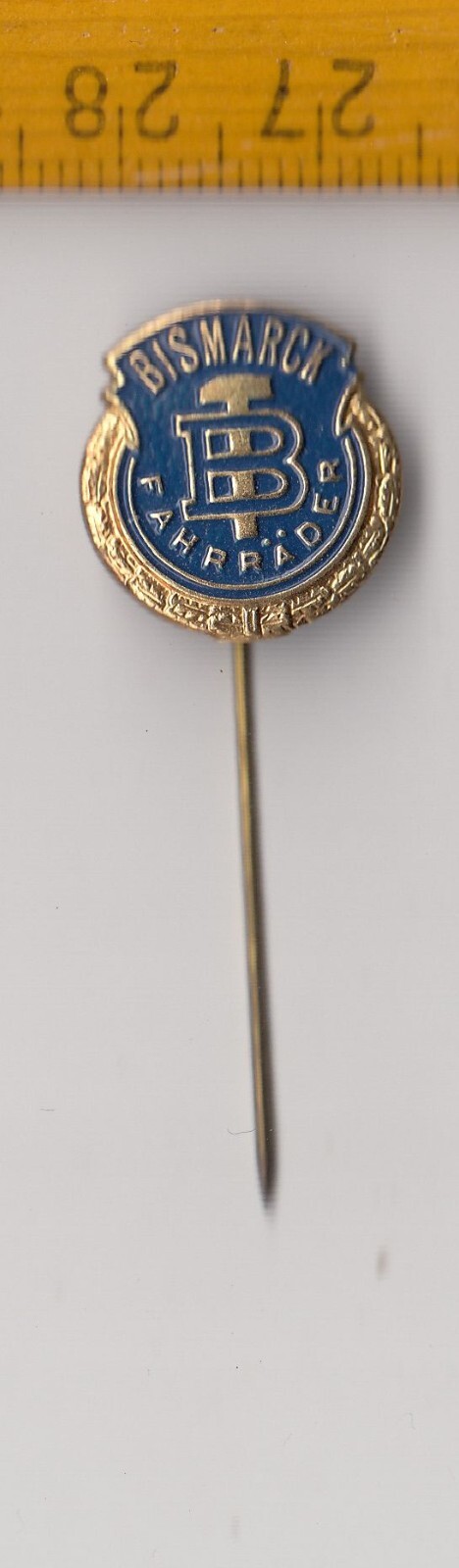 Vintage metal BISMARCK Bicycle pin badge 1960s Fahrrad Anstecknadel ...