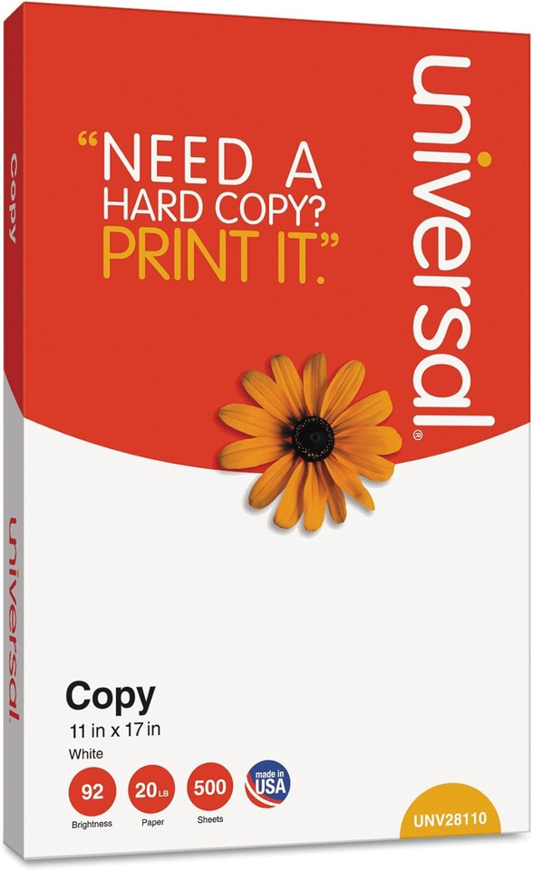 28110 Copy Paper, 92 Brightness, 20Lb, 11 X 17, White (Case of 2500 ...