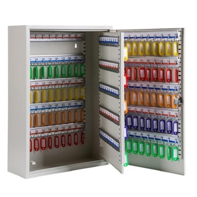 200 Position Wall Mount Metal Key Box Cabinet Lock Box w/ Tags - (50754 ...