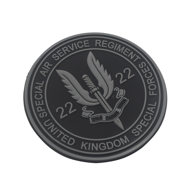 UK British 22 Special Air Service SAS WHO DARES WINS PVC Rubber Hook ...